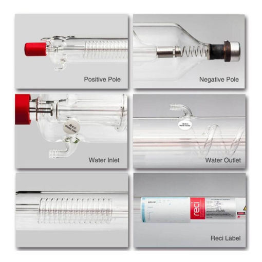 Laserska cev CO2 RECI W2, moč 90w, največja moč (p.p.) 100w, premer ...